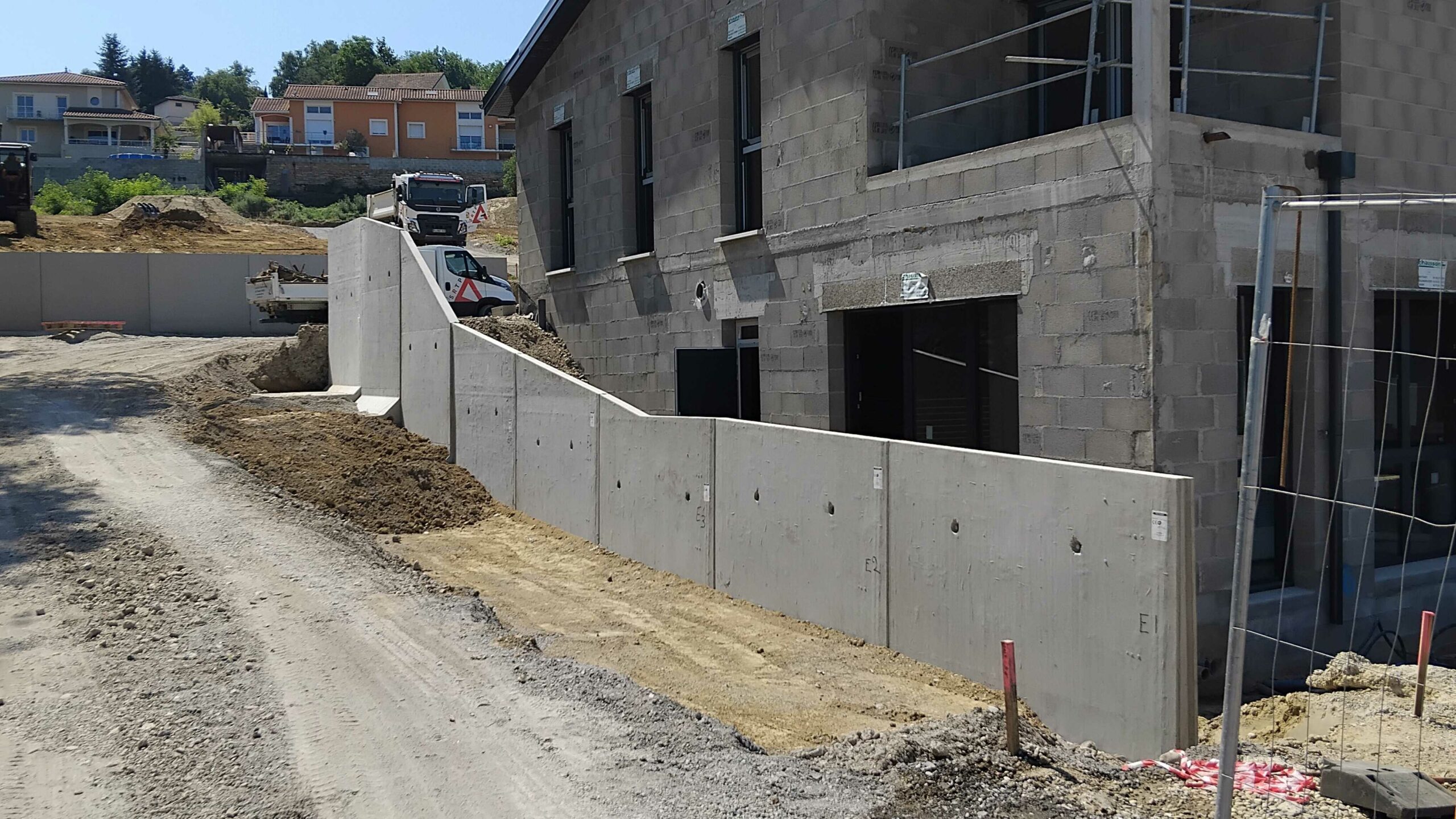 Murs de soutènement en béton préfabriqué à Ternay (69) | Chapsol